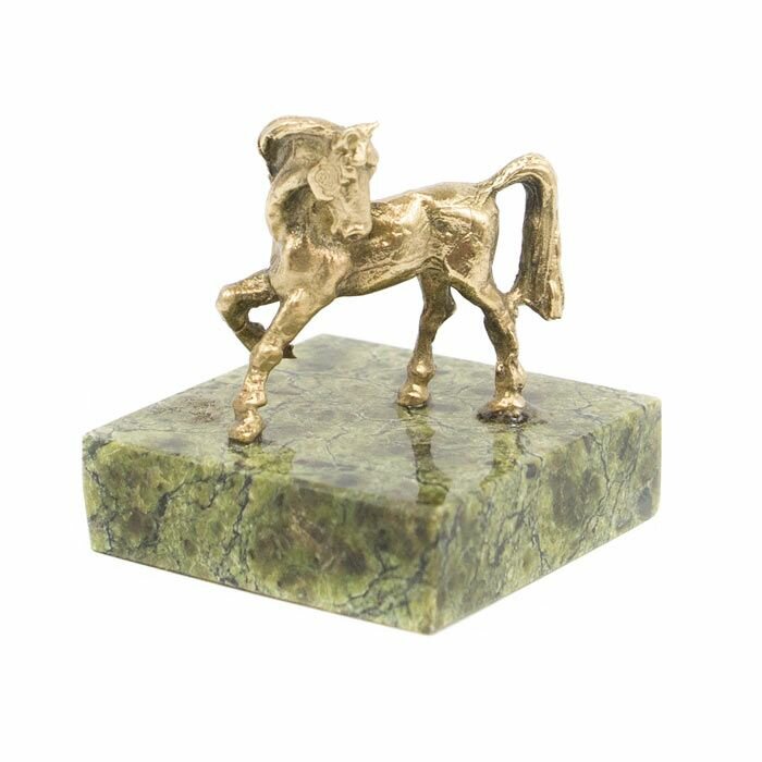 Статуэтка из бронзы и змеевика "Лошадка" 116388