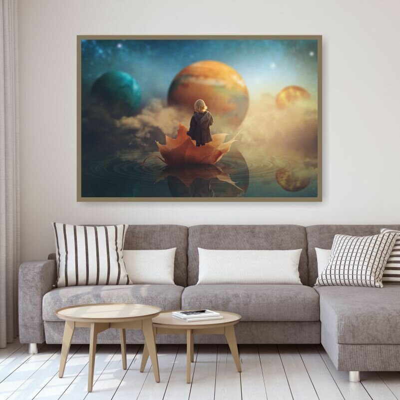 Постер Маленькая Девочка Путешествующая Во Сне Сюрреализм 50х40 см в тубусе ПолиЦентр