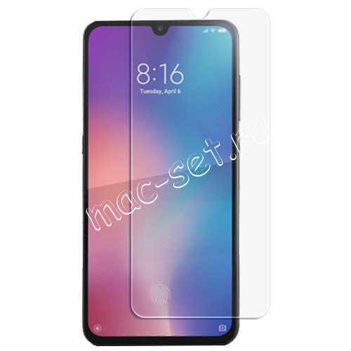 Защитное стекло для Xiaomi Mi 9 прозрачное, на плоскую часть экрана