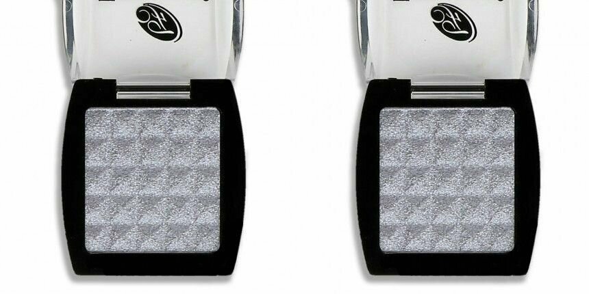 Farres cosmetics Тени для век однотонные 1001А/№55 серебристый, 2 шт