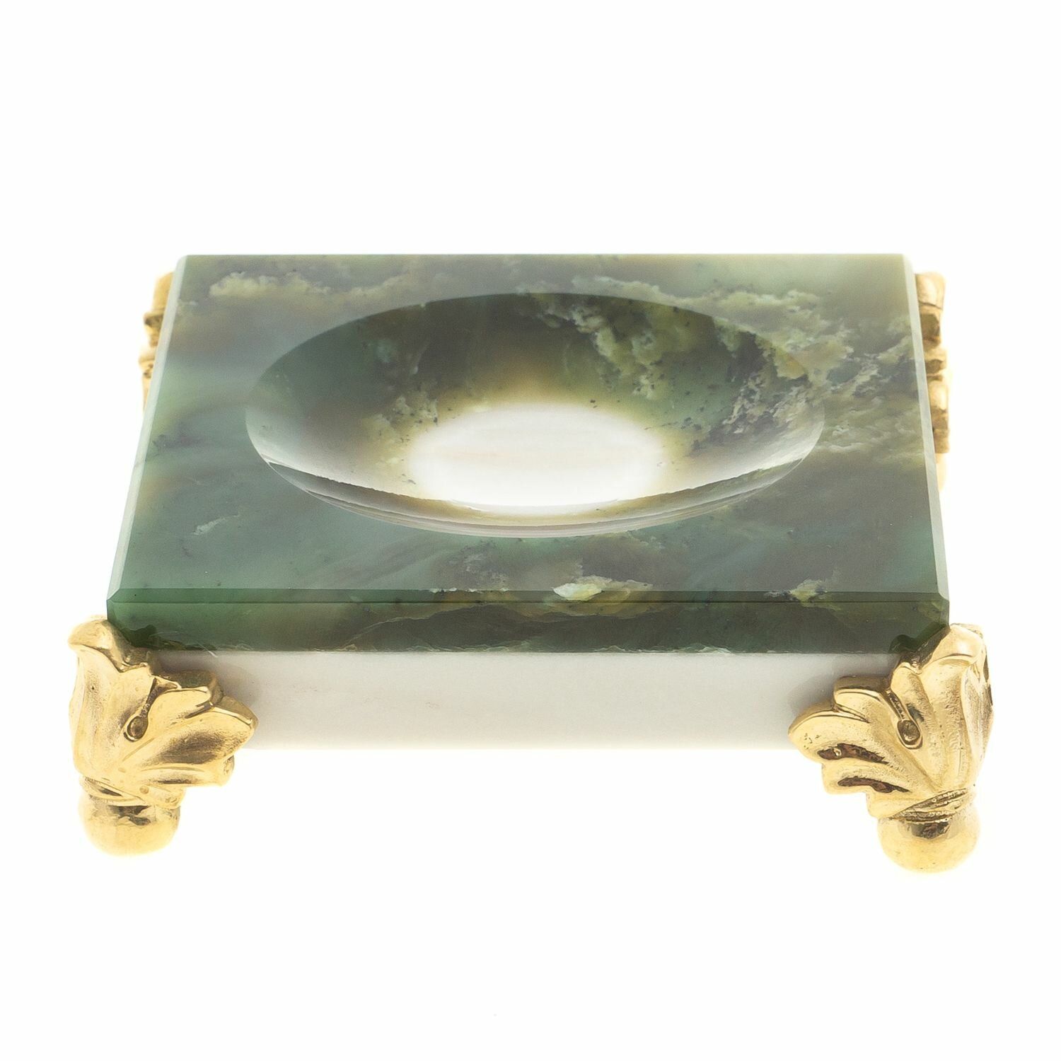 Подставка под шар из нефрита 8х8х2,5 см 123526