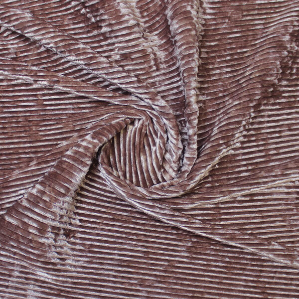 Бархат Ткани-100, бежевый, плательный, ворсовый, отрез 100x140 см