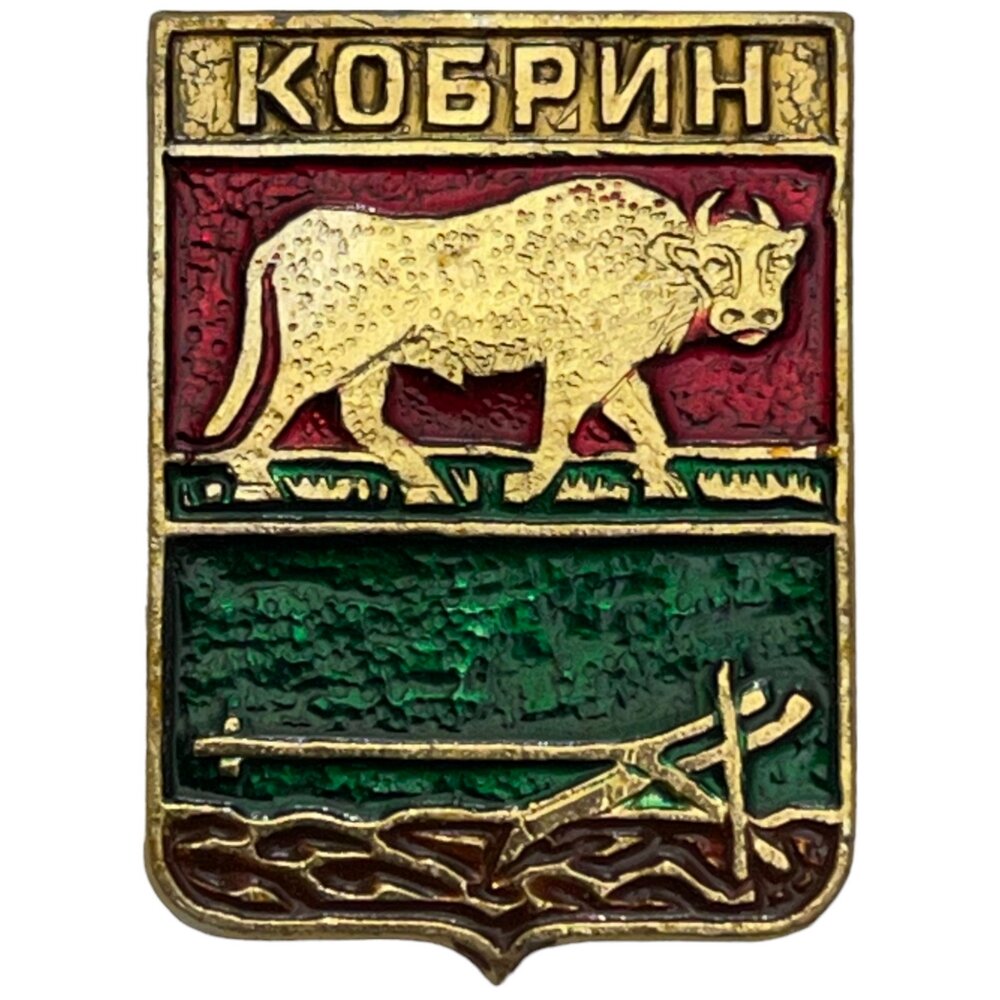 Знак "Кобрин. Герб" Белорусская ССР 1981-1990 гг. (2)