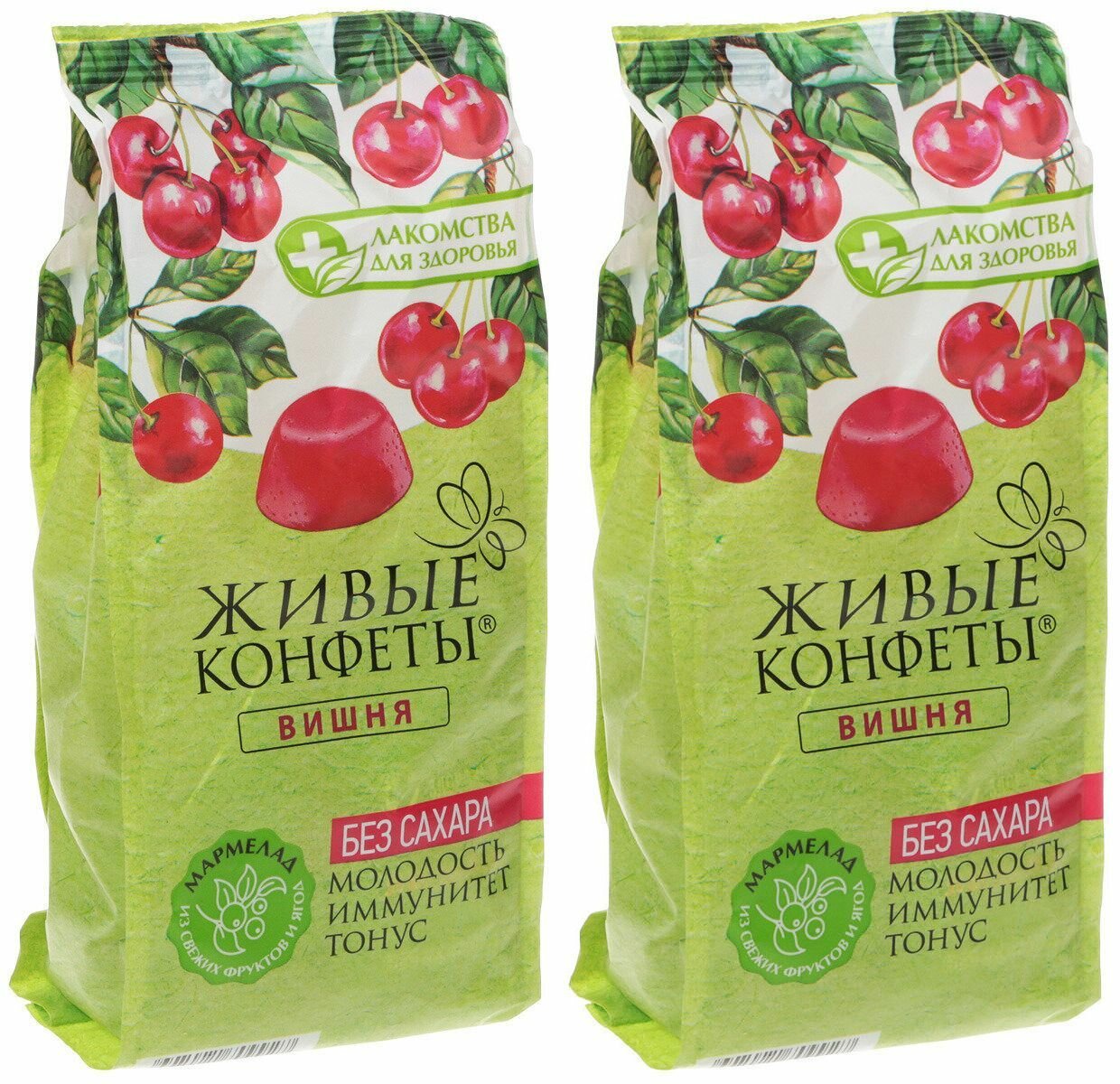 Мармелад Лакомства для здоровья, желейный, с вишней, 170 гр, 2 уп
