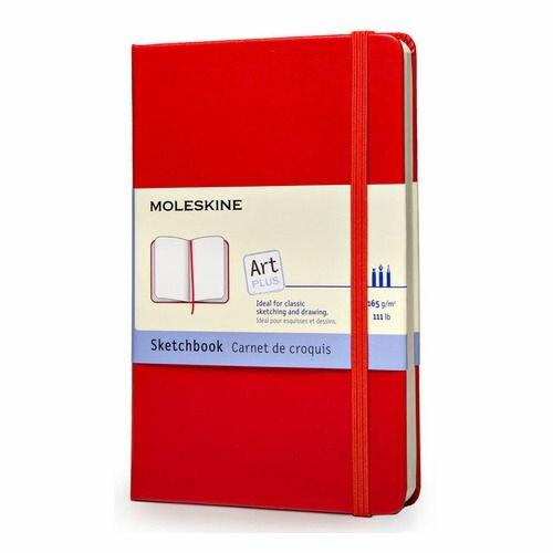 Блокнот Moleskine Art, 104стр, твердая обложка, красный [artqp063r]