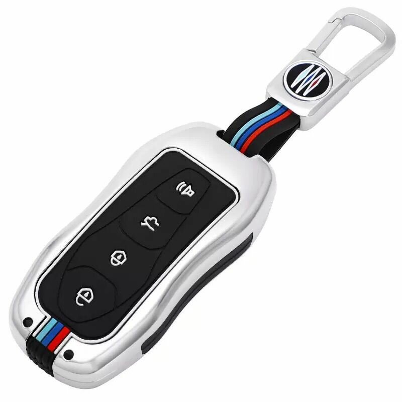 Чехол на ключ Geely Atlas Pro, Tugella / Джили Атлас Про silver
