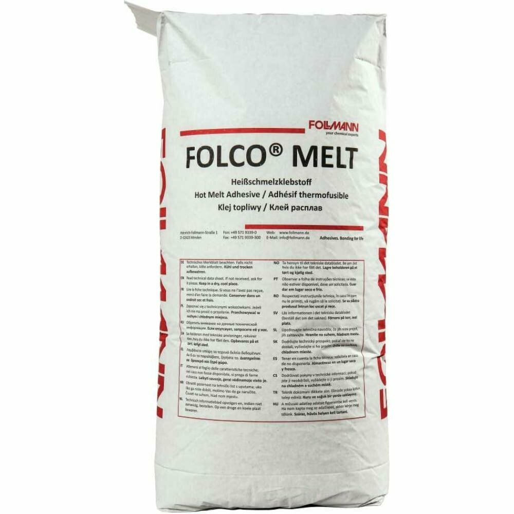 Клей расплав FOLCO MELT EB 1754 мешок 25 кг Follmann 14340-011-061-11, софтформинга