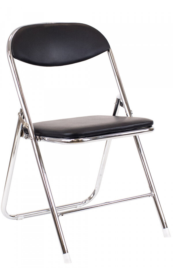 Стул складной Everprof Joker Chrome Экокожа Черный