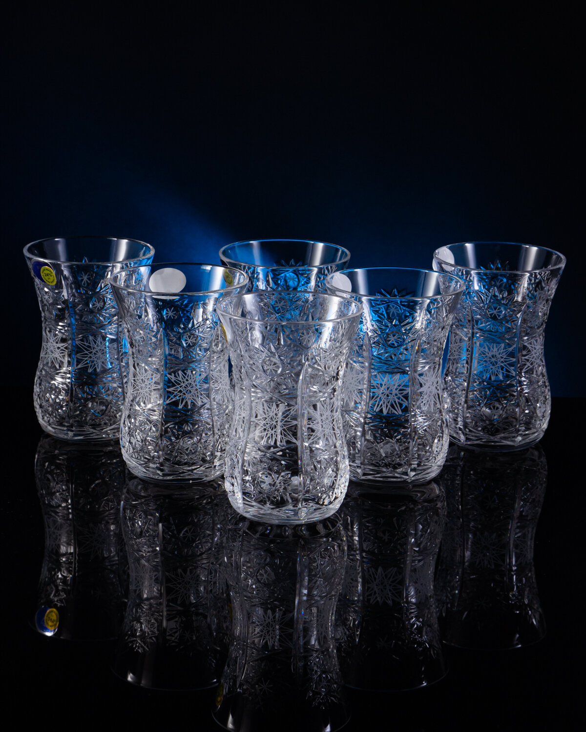 Набор стаканов для чая "Армуды" (6 шт, Хрусталь) 200119