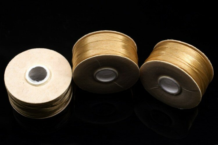 Нить для бисера NYMO, размер D, длина около 59м, цвет champagne шампанское, нейлон, 1030-078, 1шт