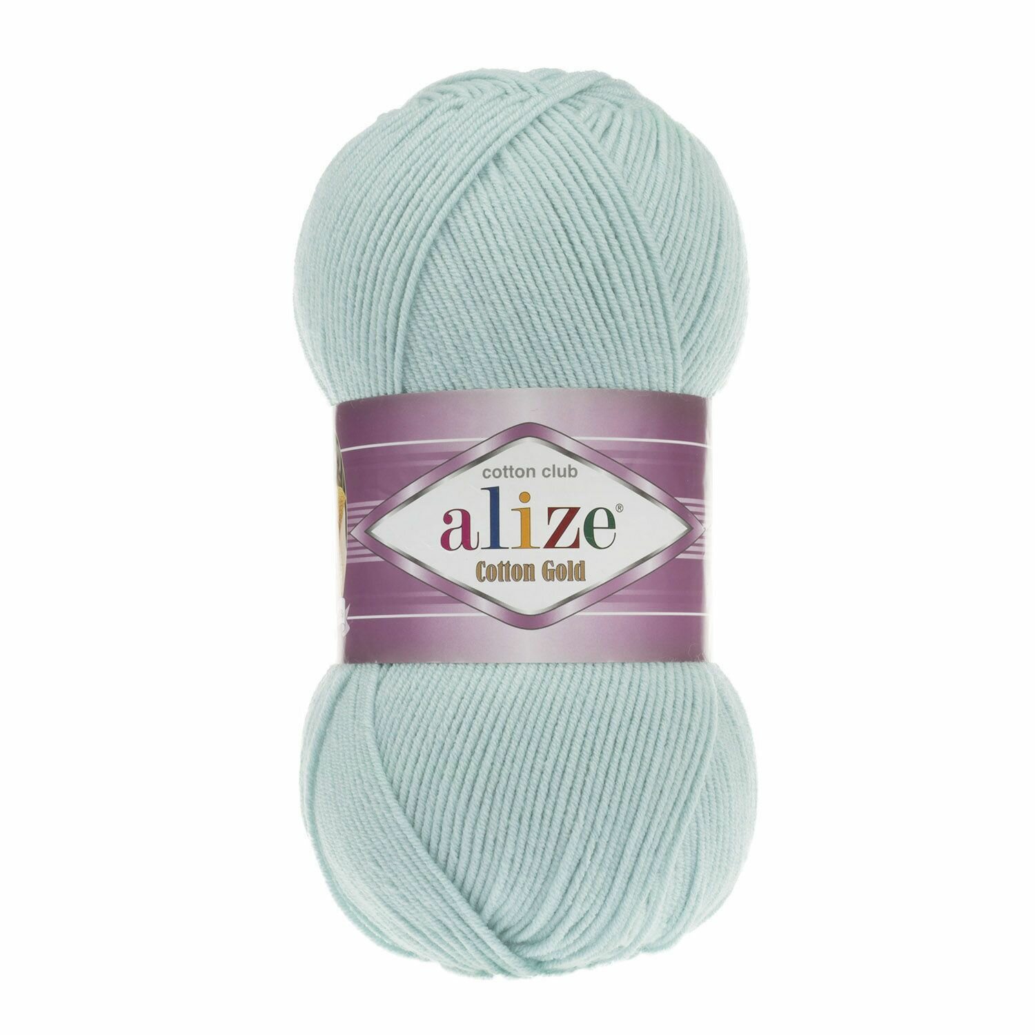 Пряжа ALIZE Cotton gold, мята - 522, 55% хлопок, 45% акрил, 5 мотков, 100 г, 330 м.