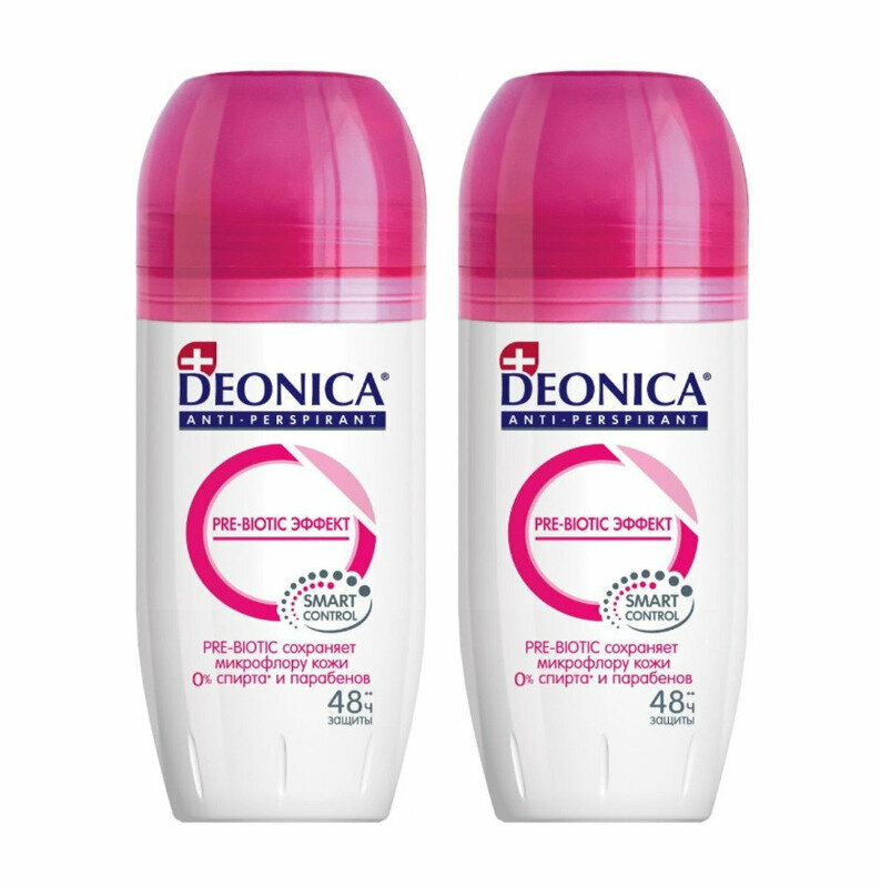 Дезодорант, DEONICA, Pre-Biotic, женский, 50 мл, 2 шт