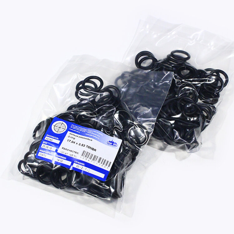 Кольца резиновые уплотнительные (O-ring) 17.04х3.53 70NBR (упаковка 100 шт. ±5%)