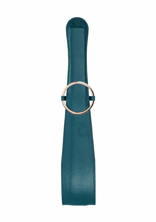 Шлепалка Shots Toys Belt Flogger, для БДСМ игр, полиуретан, 54см, зеленая