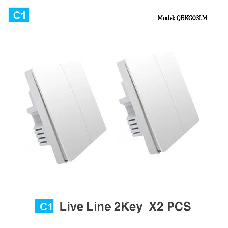 Aqara D1 C1 умный выключатель ZigBee 2XNO neutral 2Key
