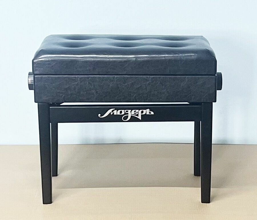 Банкетка для пианино или рояля деревянная, черная, Мозеръ BPM-55/BK