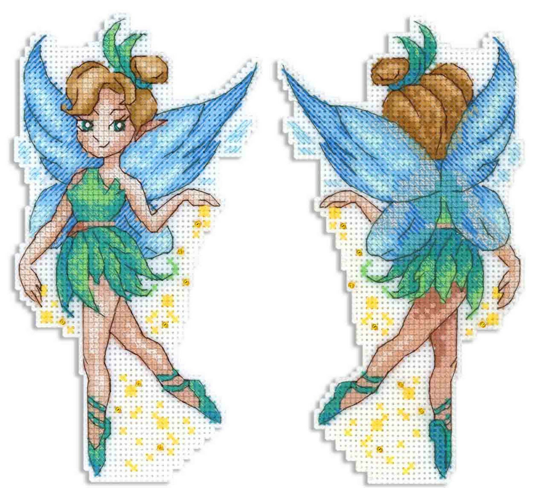 Вышивка Маленькая фея 16x9 см.