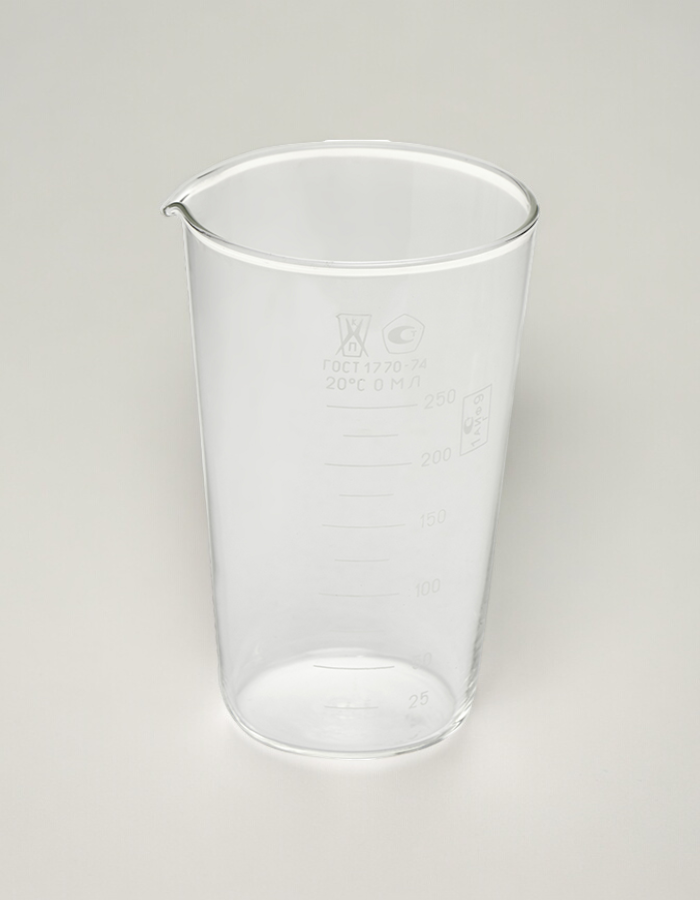 Мензурка ТС ГОСТ-1770-74 HLP-2, 250 мл, 75х75х125 мм, стекло
