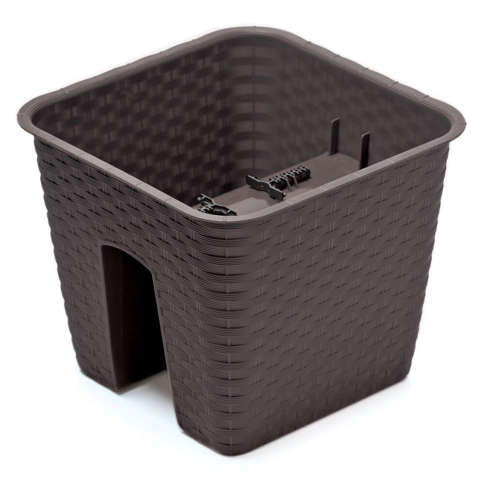 Балконный ящик Prosperplast "RATOLLA", 8,5 л, коричневый, пластик, 28 см x 28 см х 22.5 см