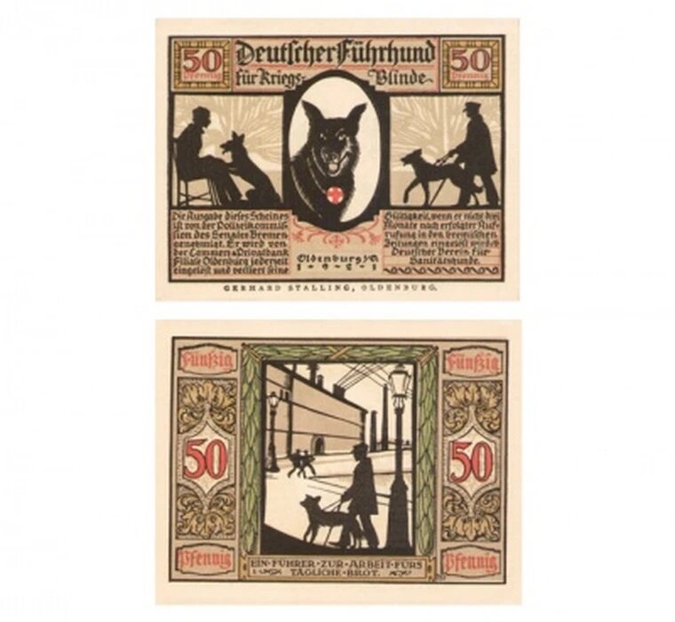 Германия 50 пфеннигов 1921 Ольденбург, вид 1, сувенирная копия, банкноты и купюры редкие коллекционные