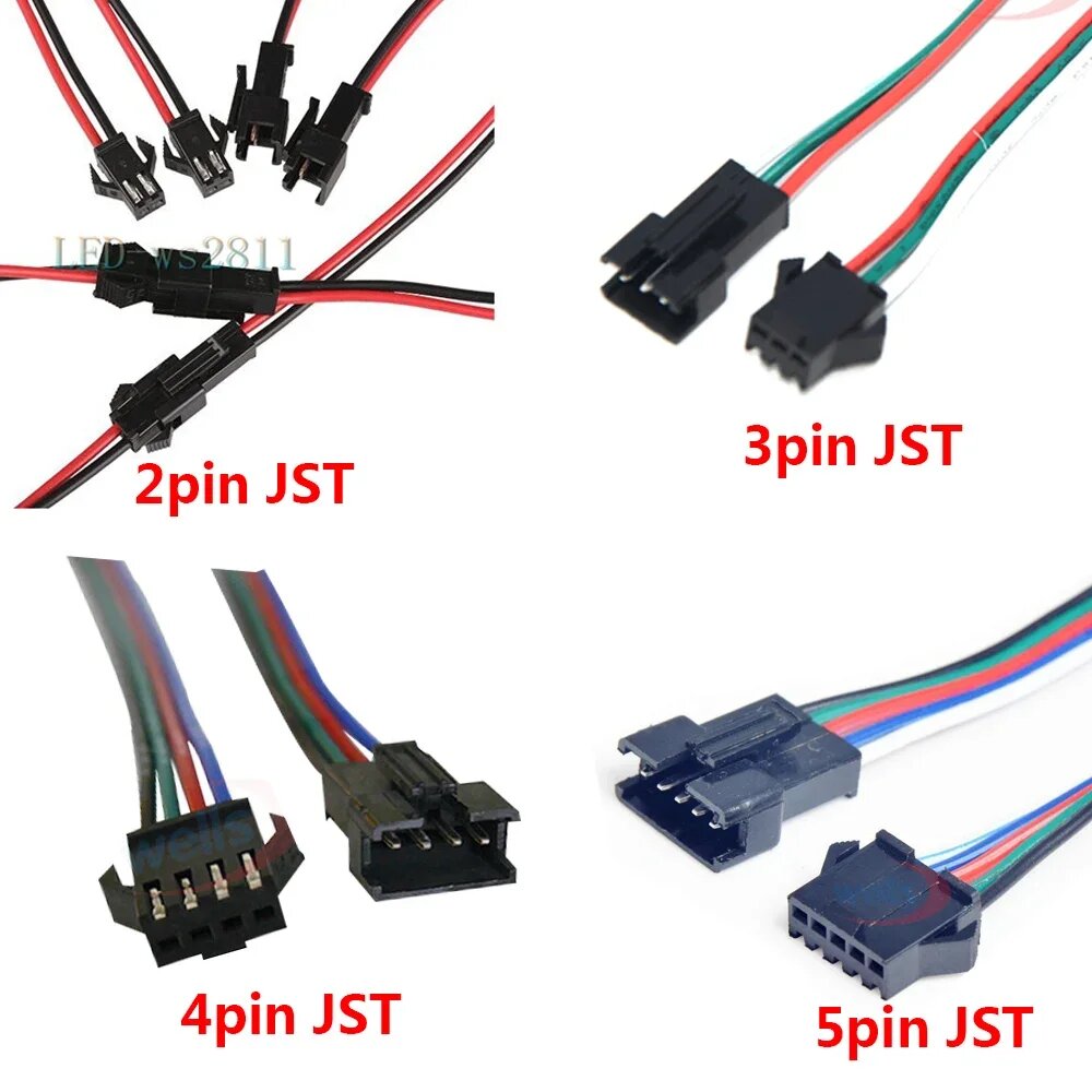 YJBCo JST разъемы 2/3/4/5 pin 5pairs 4pin JST — фото 1