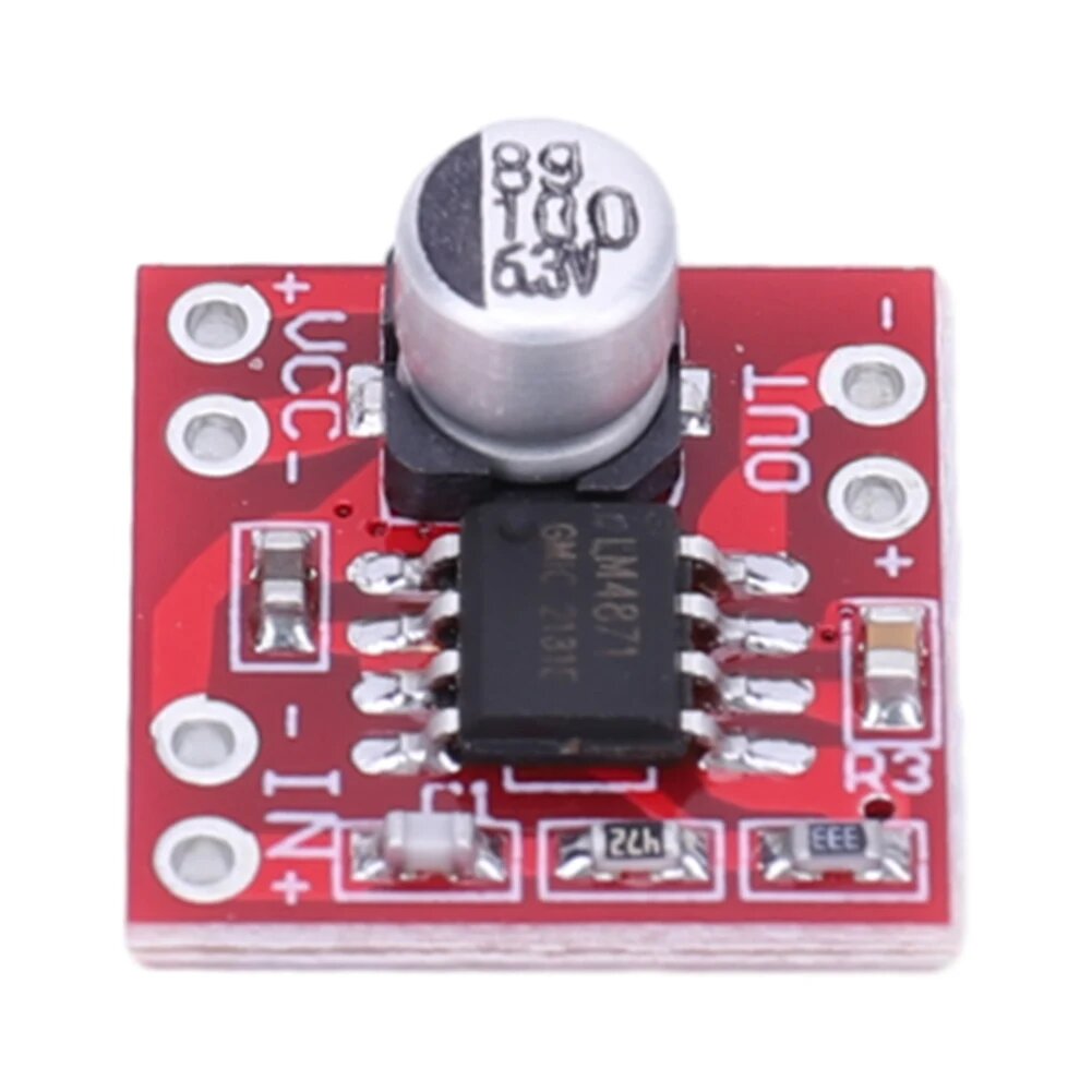 Модуль цифрового усилителя LM4871, 3 Вт, одноканальный усилитель, плата постоянного тока 3 В-5 В, ультра-маленький для динамика, электронный комплект «сделай сам»
