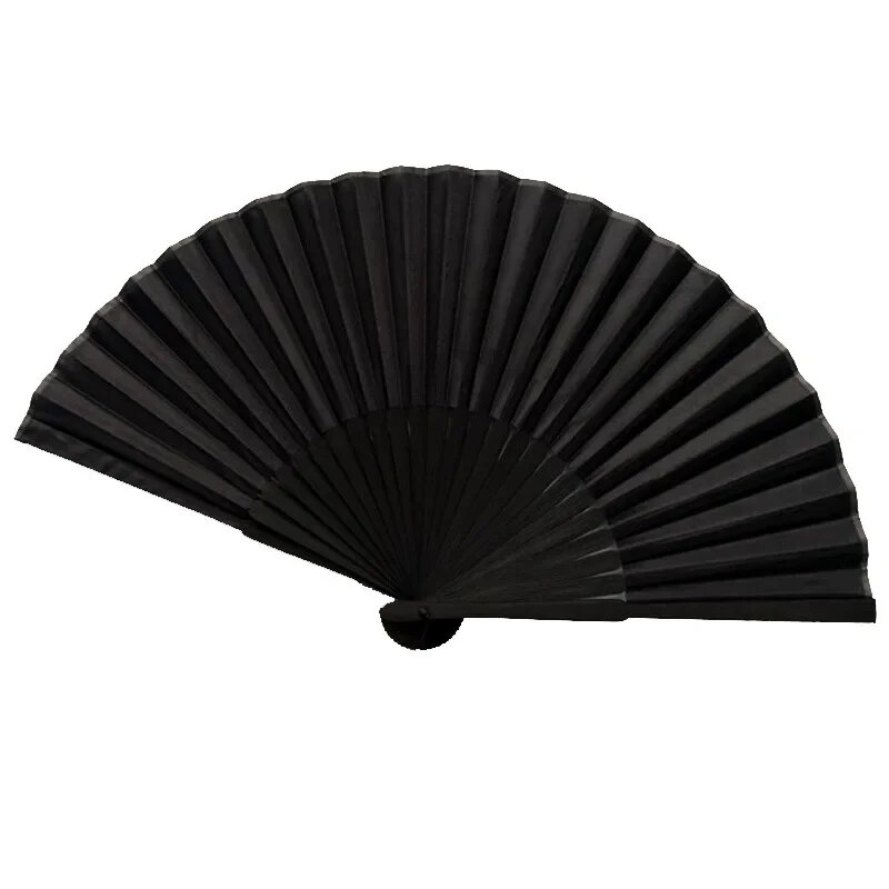 MOONBIFFY Винтажные черные складные веера 1pc fan