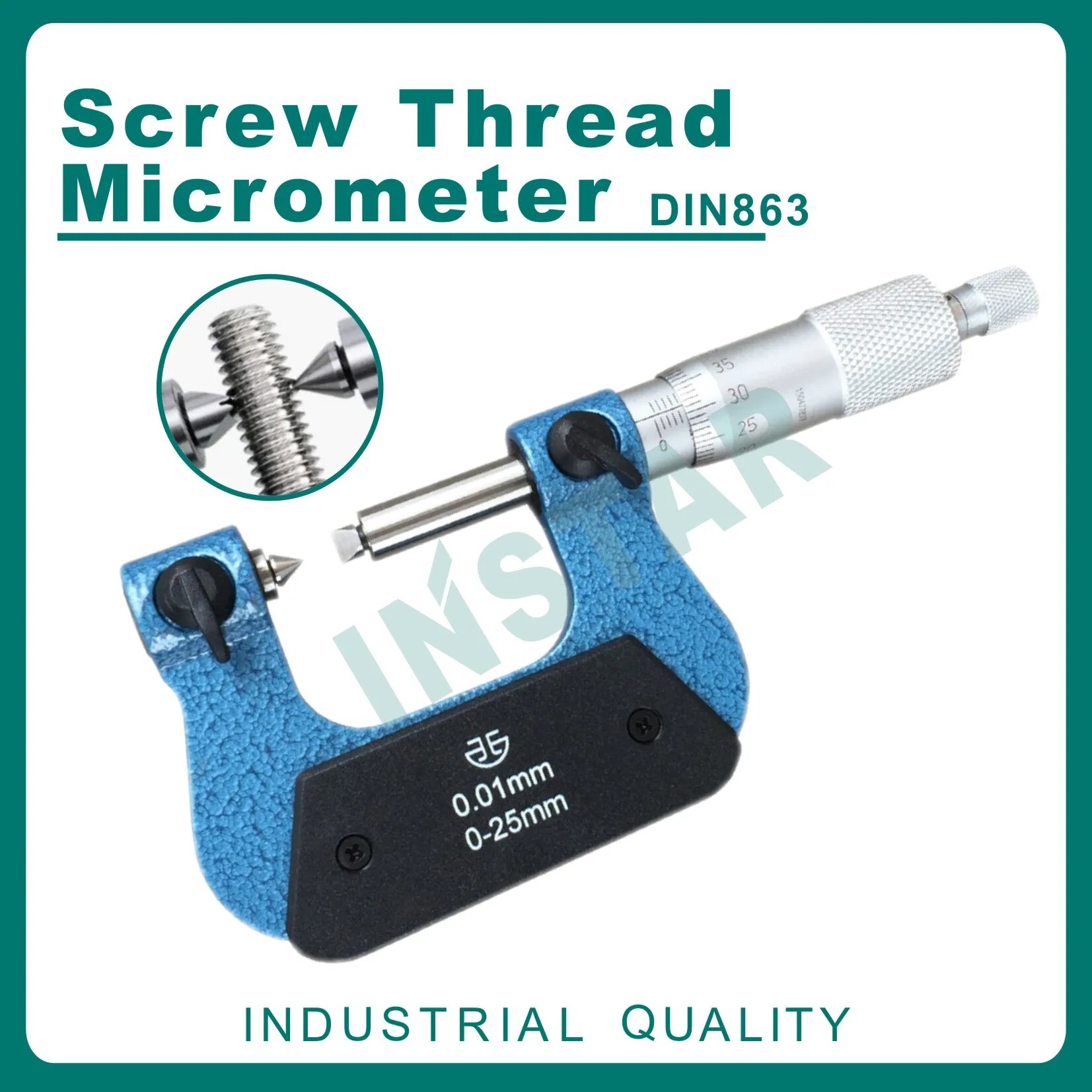 Микрометр наружный INSTAR 0-100 мм 25-50mm Anvils