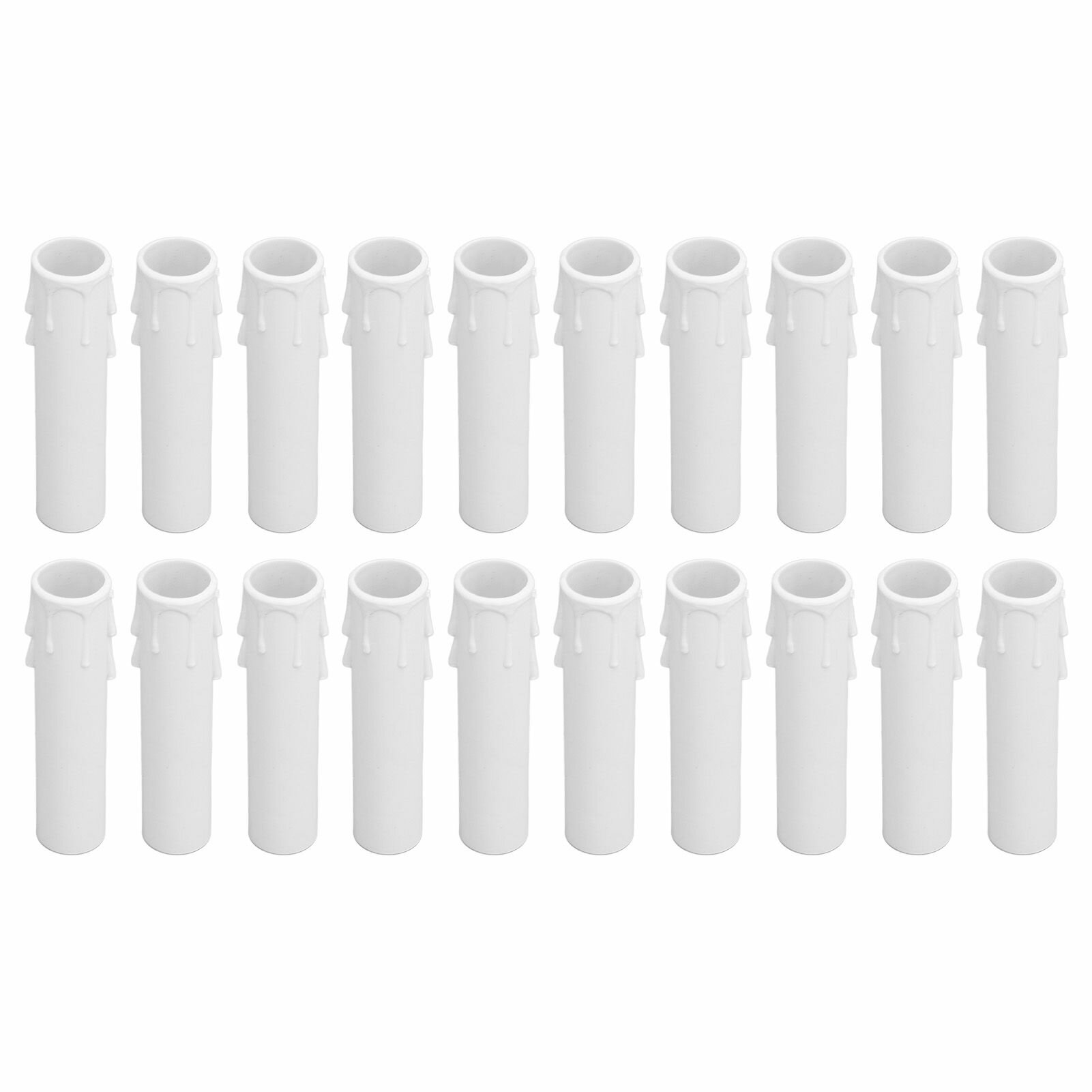 20 шт. 4-дюймовые чехлы для свечей, рукава, имитация воска, E12, крышки для розеток для свечей для люстры