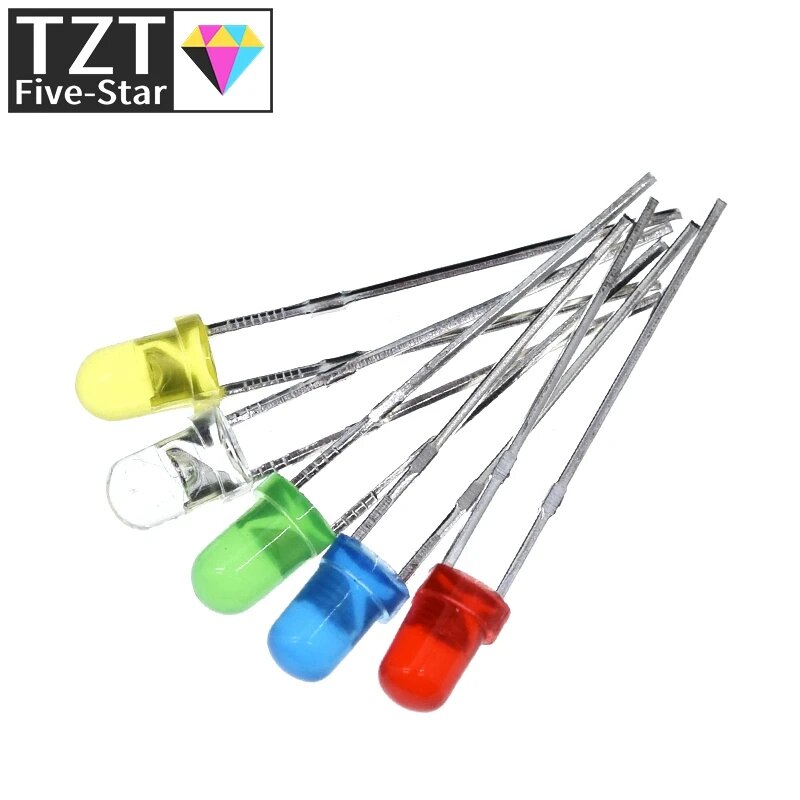 TZT светодиодные диоды 3мм набор 5 color each 20pcs
