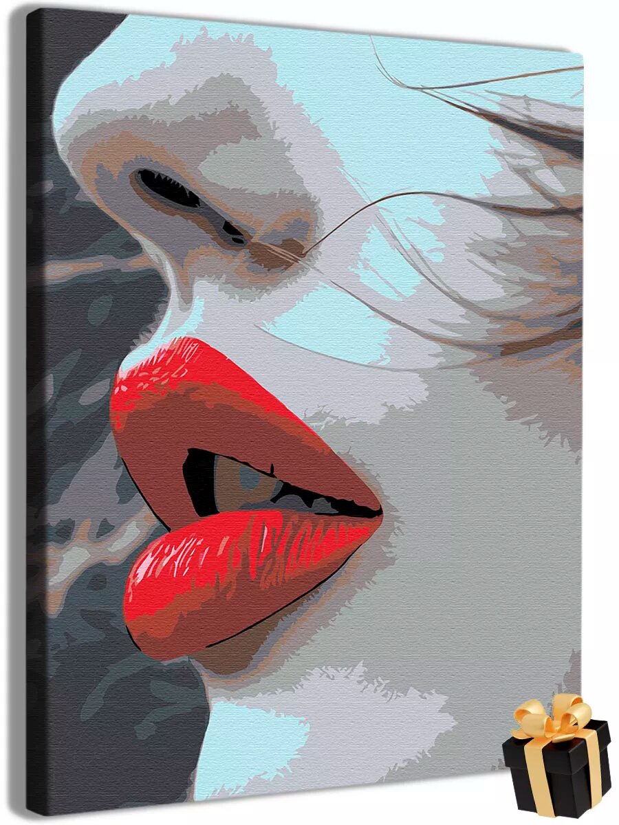 Картина по номерам Красные губы