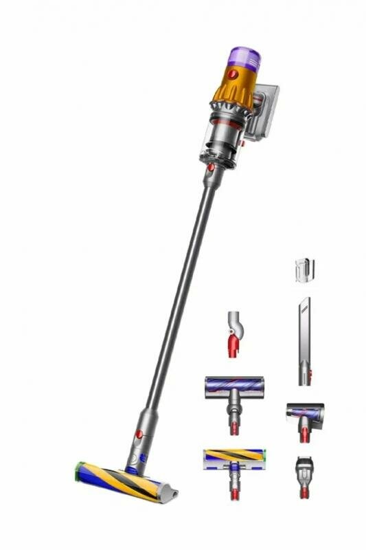 Пылесос Dyson V12 Detect Slim Absolute SV46, Yellow / Nickel
