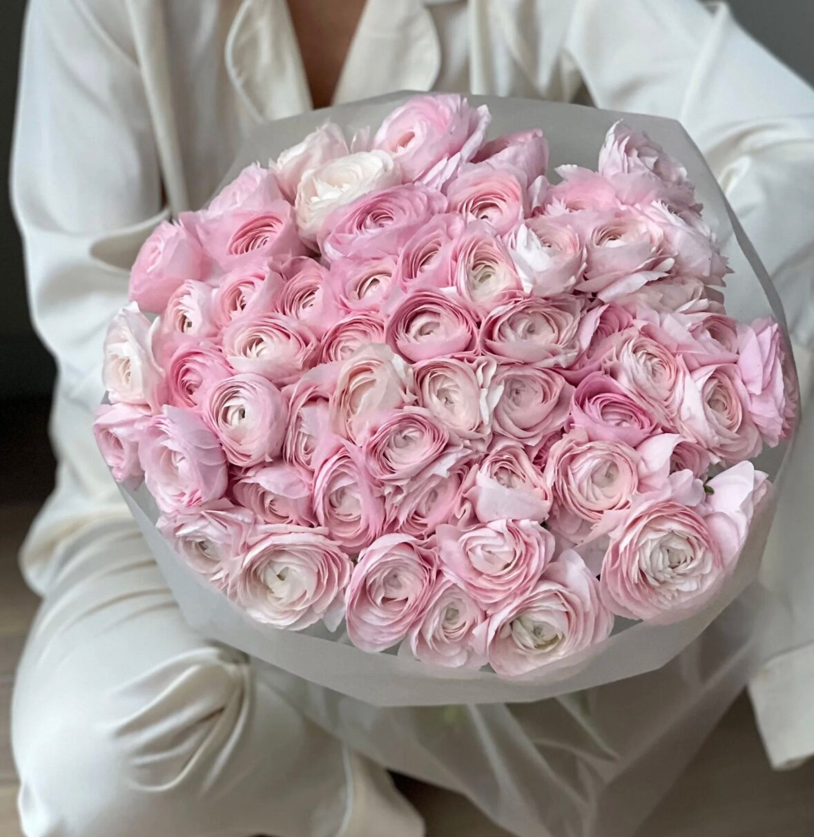 Букет «Розовые мечты» (ранункулюсы 55)