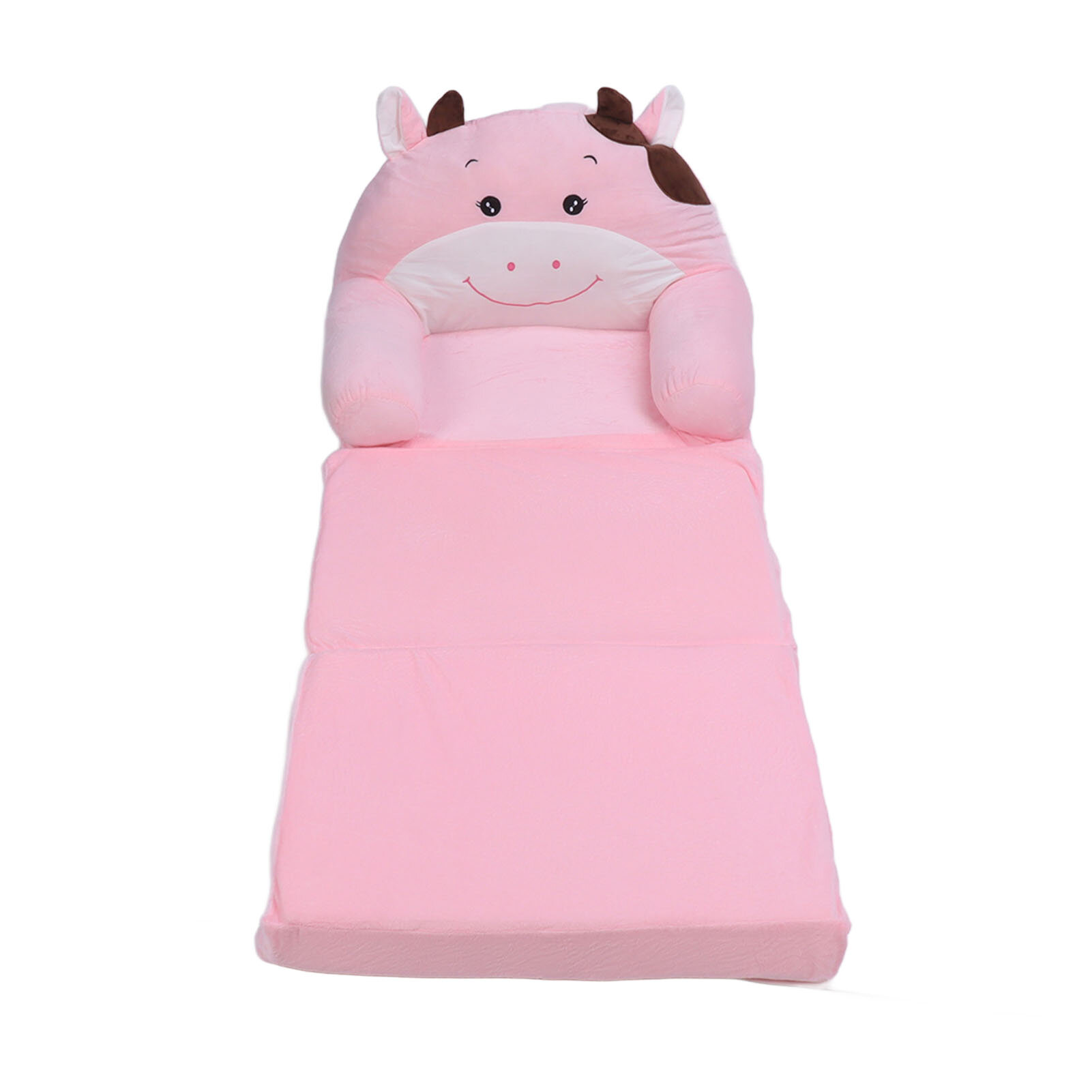 Розовый детский диван-кровать с героями мультфильмов, 3-слойный складной мягкий диван для мальчиков и девочек, удобная детская мебель для спальни