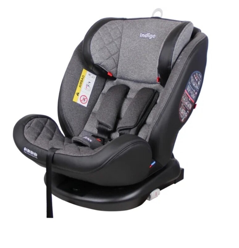 Детское автокресло Indigo Aero Isofix (серый)