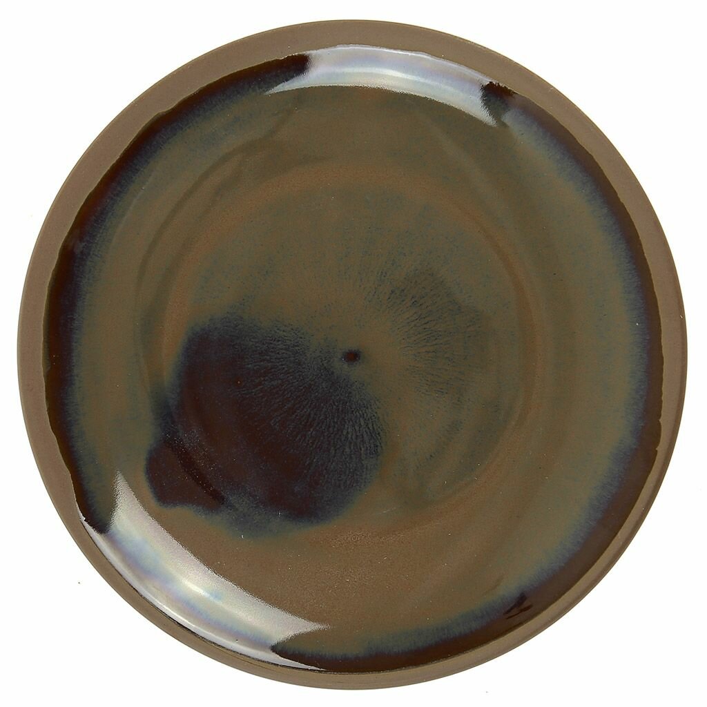 Тарелка Борисовская керамика "Брауни", мелкая, из каменной керамики, 220х220х25 мм