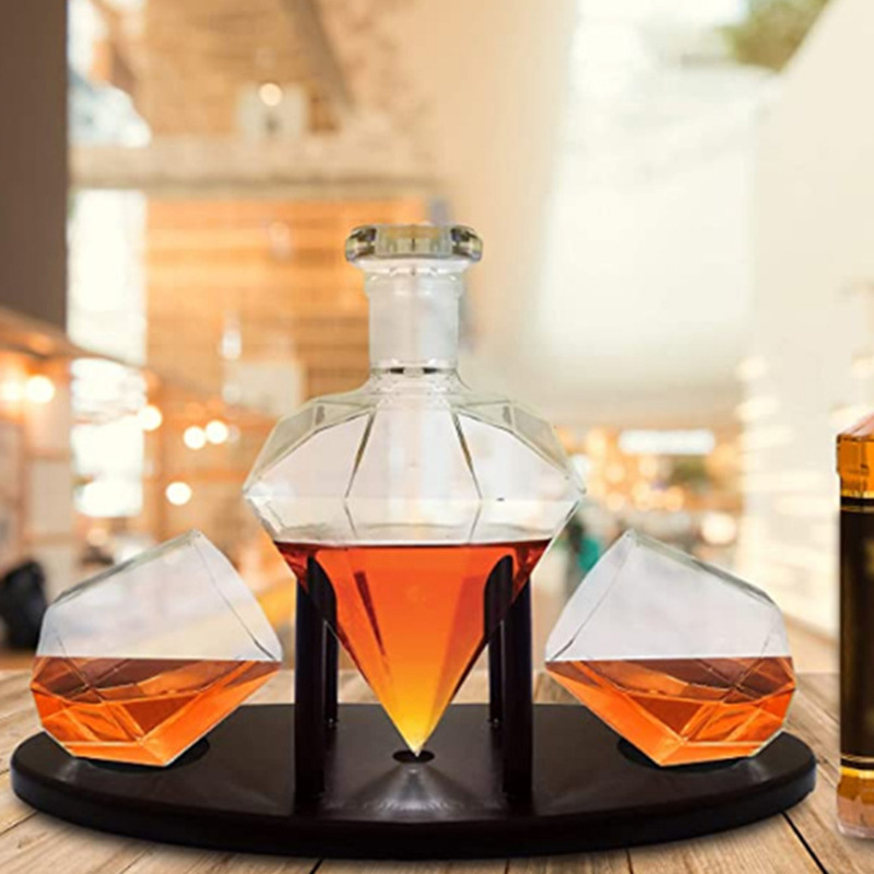 Алмазный графин для виски из боросиликатного стекла: креативный декантер для вина и виски, набор для подачи напитков