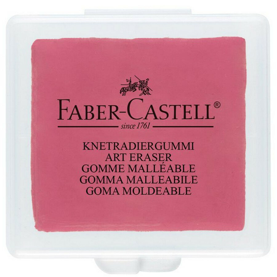 Ластик клячка Faber-Castell, формопласт, 40x35x10 мм, цветной, пластиковый контейнер, 1 шт. (Faber-Castell 127321)