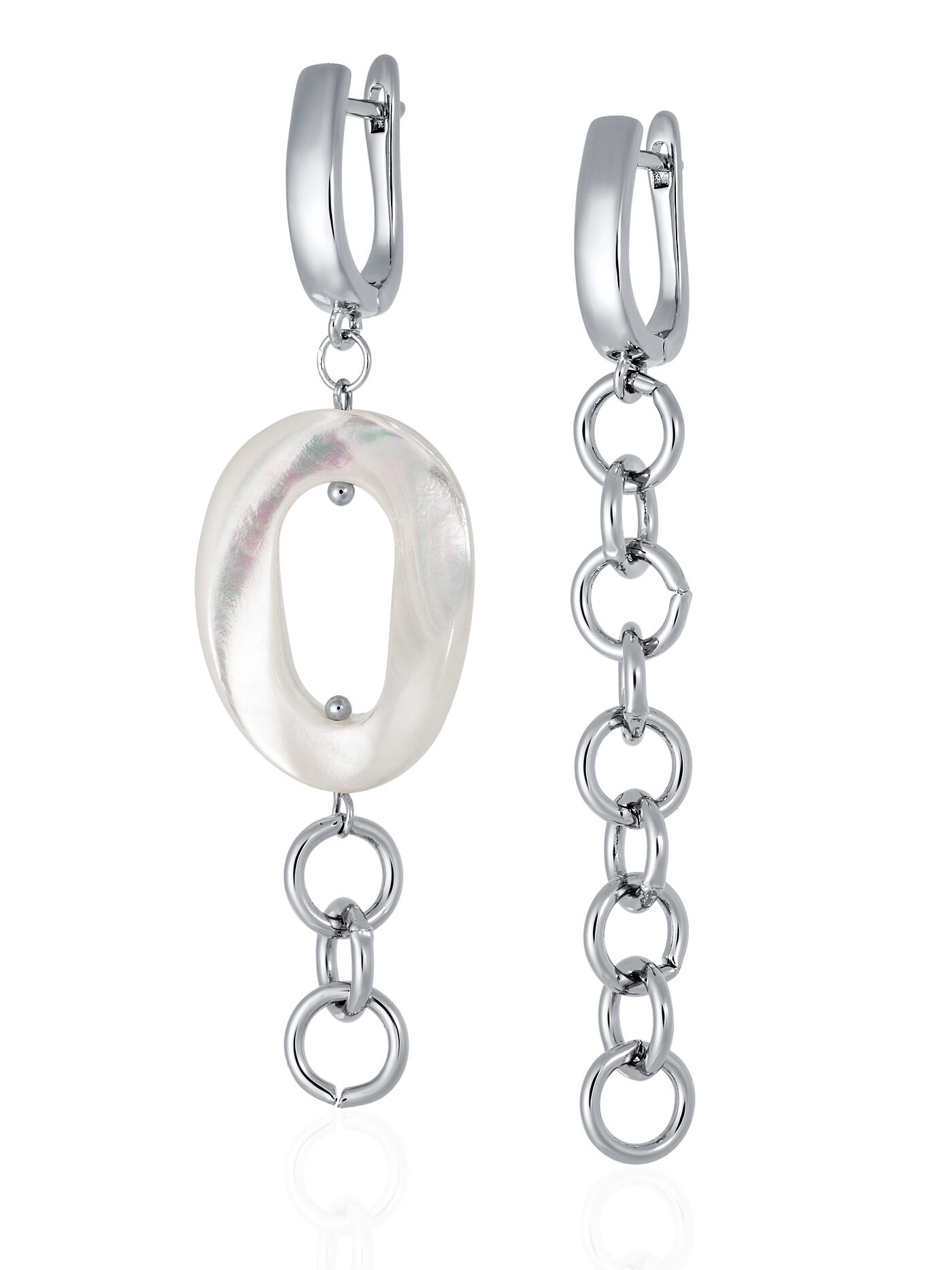 Серьги непарные, перламутр