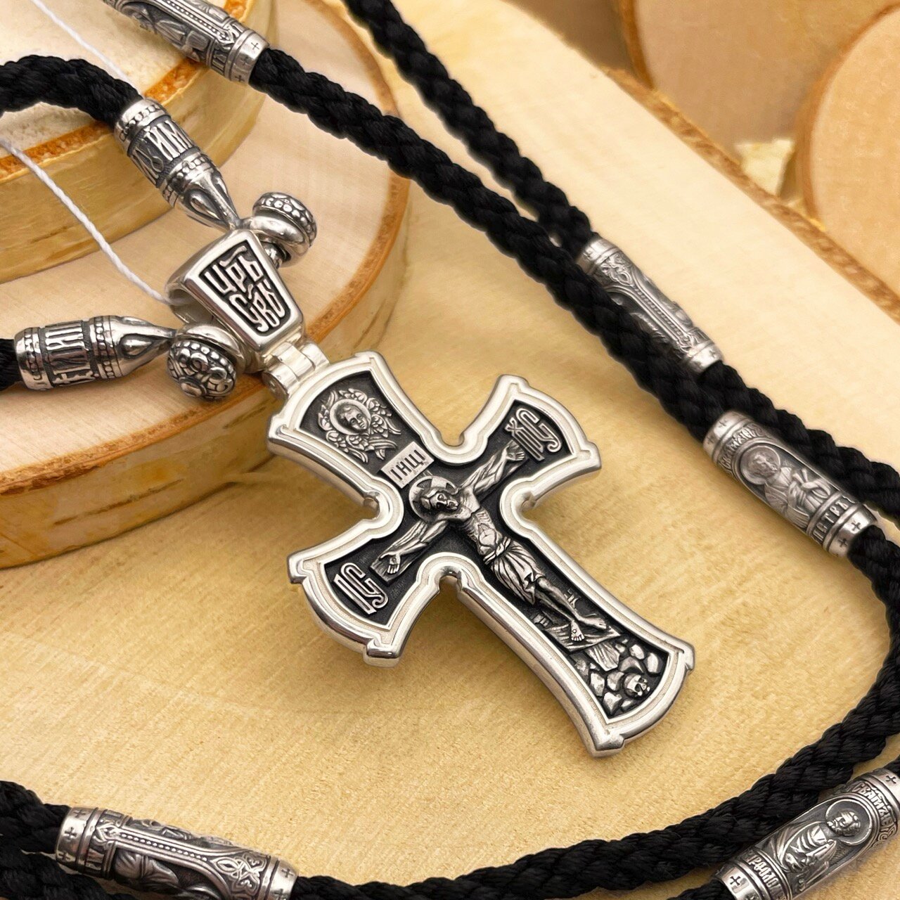 Комплект украшений, серебро, 925 проба, оксидирование, чернение