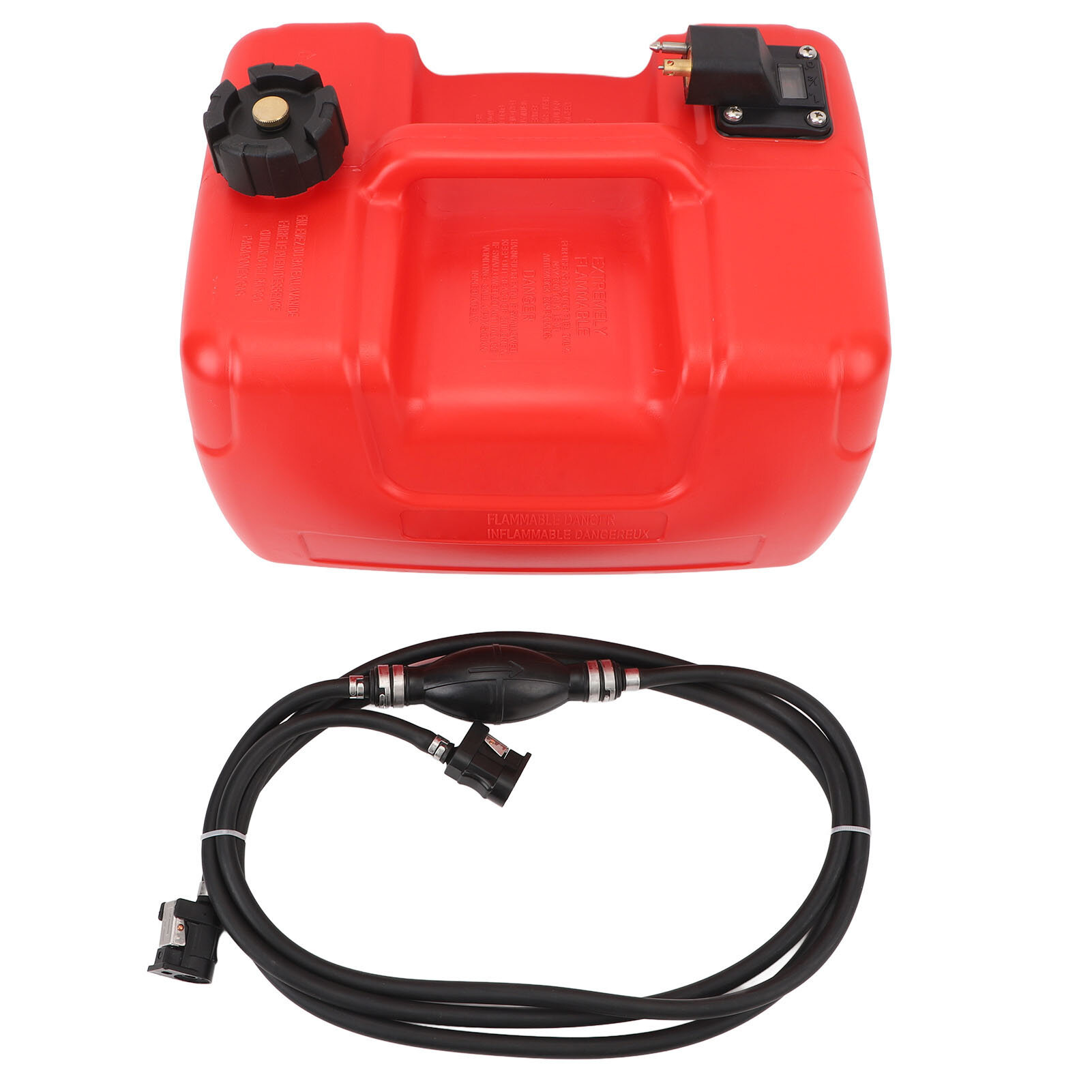 Топливный бак для подвесного мотора большой емкости 12 л, взрывозащищенный, устойчивый к УФ-излучению, утолщенный, ударопрочный, со шлангом, топливный бак для подвесного мотора для лодки