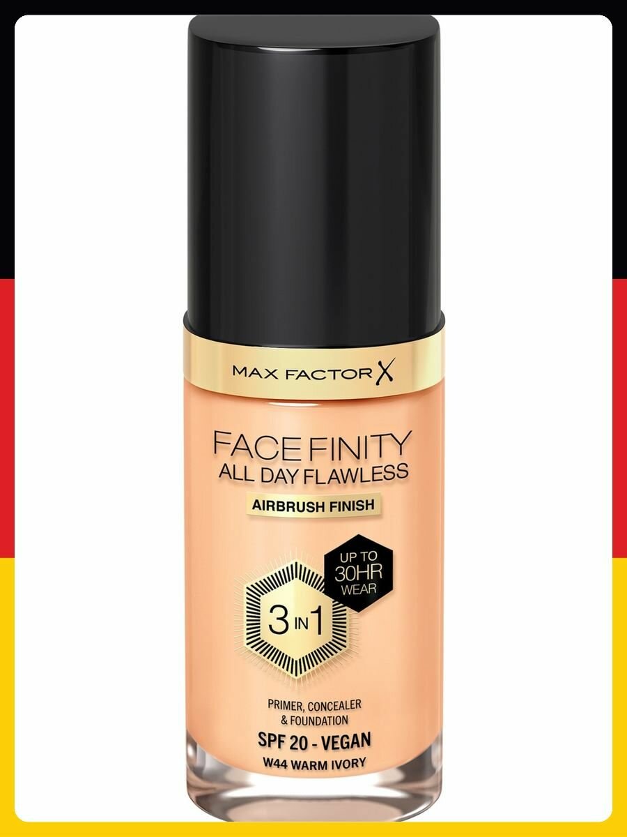 Тональный крем Max Factor Facefinity All Day Flawness 3in1 Liquid Foundation 44 Warm ivory