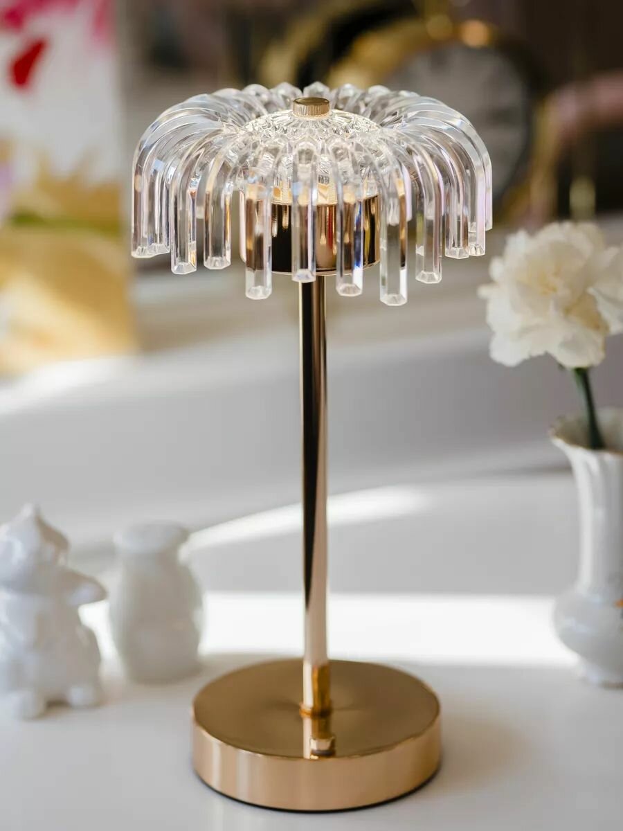 Светильник лампа беспроводная акриловая светодиодная переносная