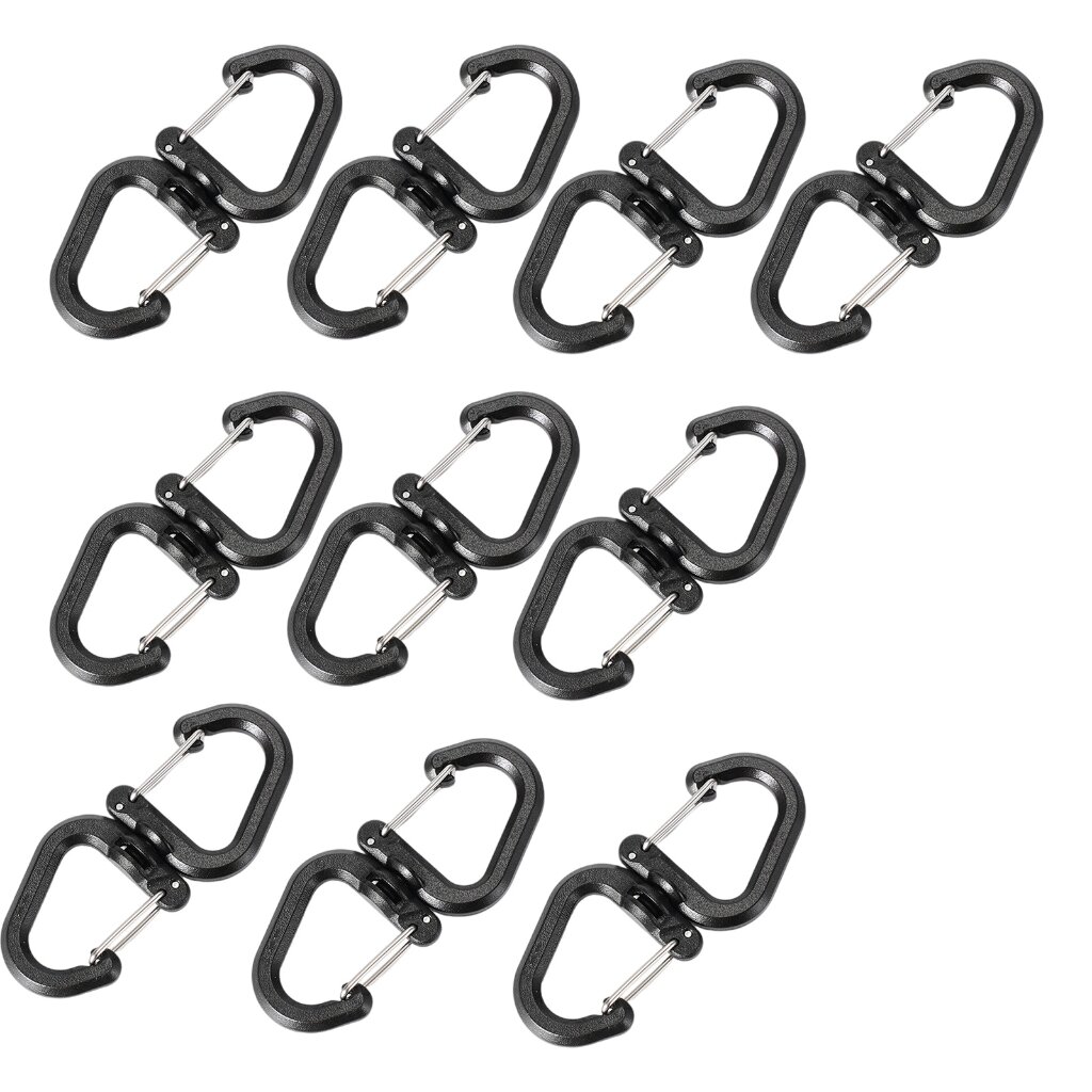360-градусный вращающийся двойной карабин с S-образными крюками для кемпинга
