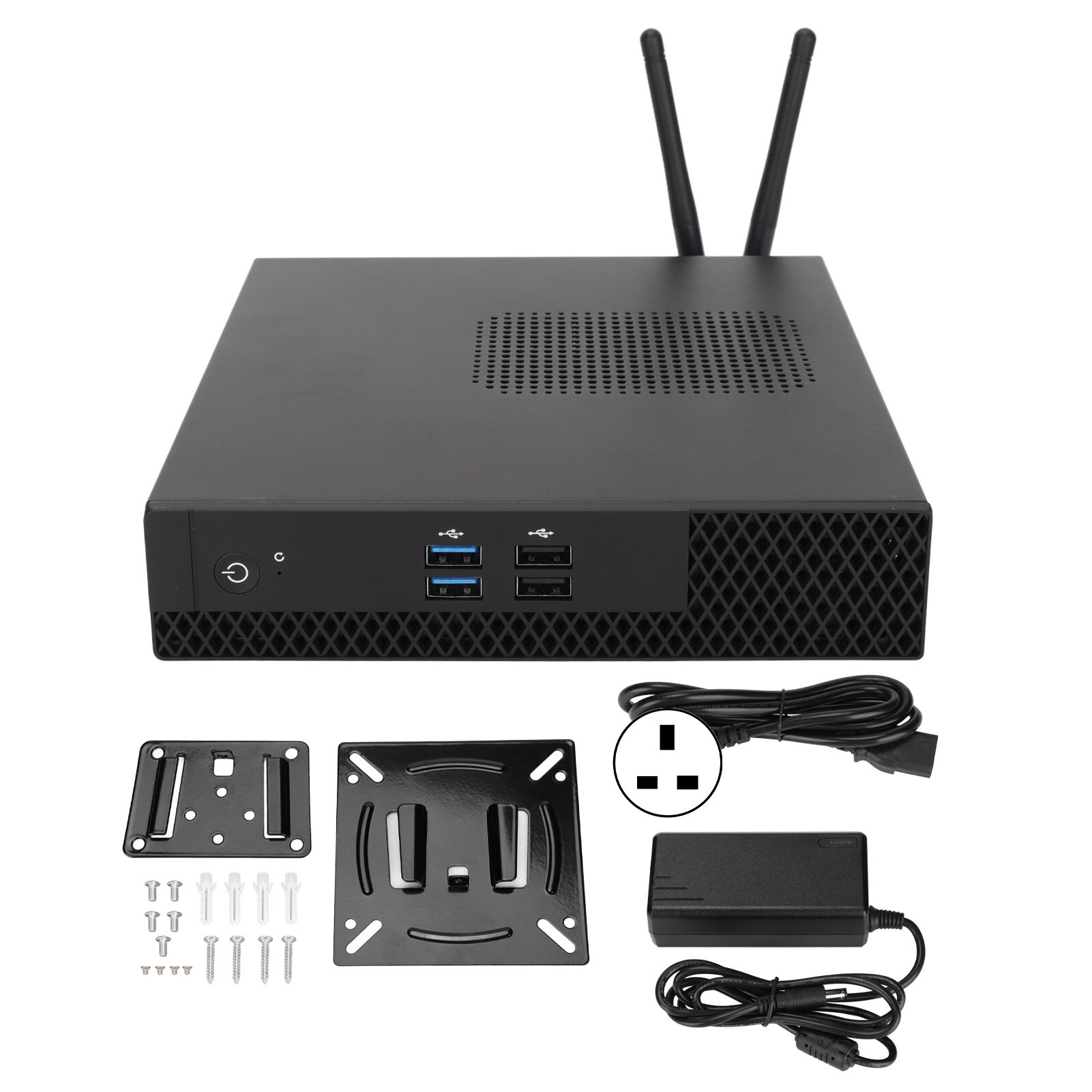 Mini PC Quad Core Core 8GB 128GB поддержка 4096x2160 60 Гц мини -компьютер с двойным вентилятором охлаждения Wi -Fi для Windows11