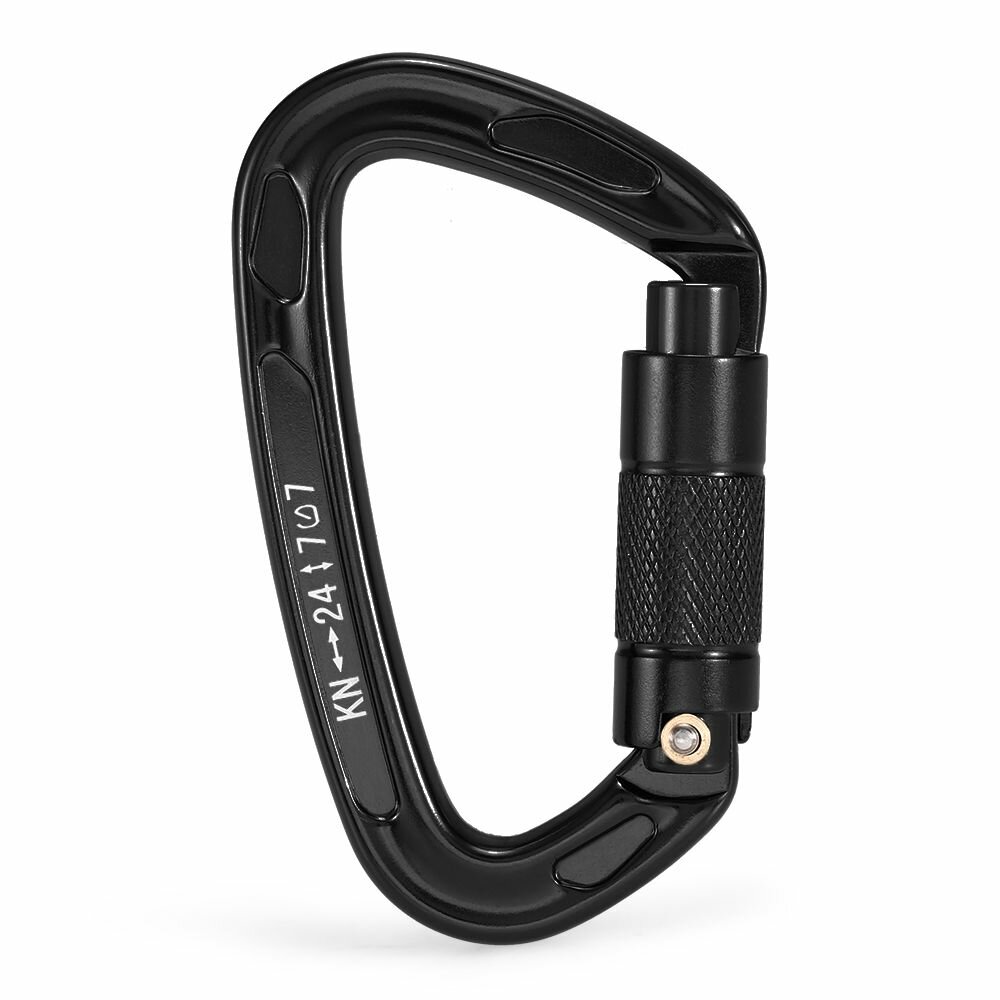24KN Twist Locking Gate Carabiner Сверхмощный карабин с автоблокировкой на открытом