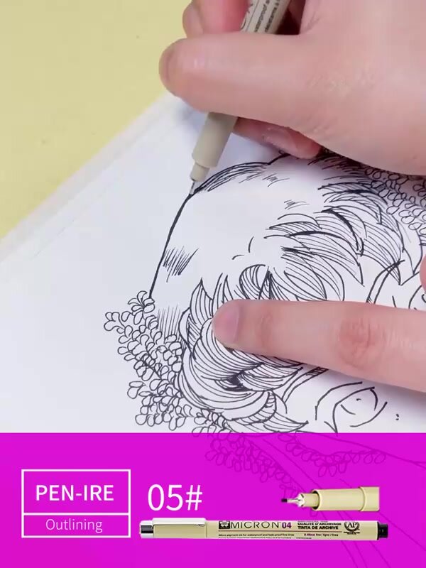 Капиллярные ручки Sakura Pigma Micron набор линеров 10 шт.