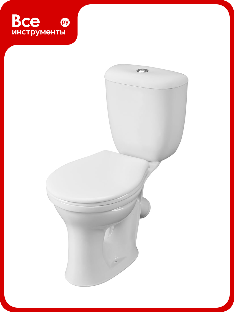 Унитаз-компакт Santeri Виктория белый нижний подвод косой выпуск 1/реж 1. P301.6. S00.00B. F 023-1638 1P3016S0000BF, белом