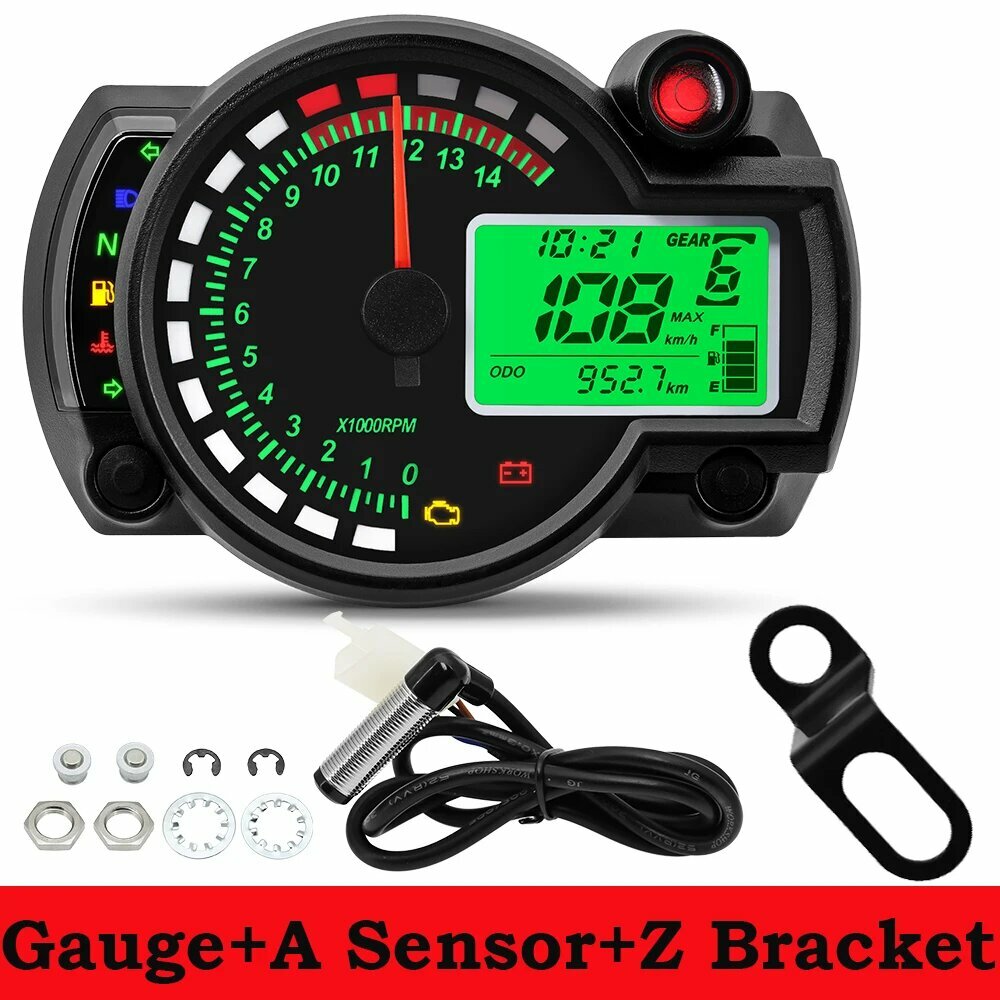 Универсальная приборная панель для мотоцикла, ЖК-цифровой одометр для мотоцикла, GaugeXASensorXZ