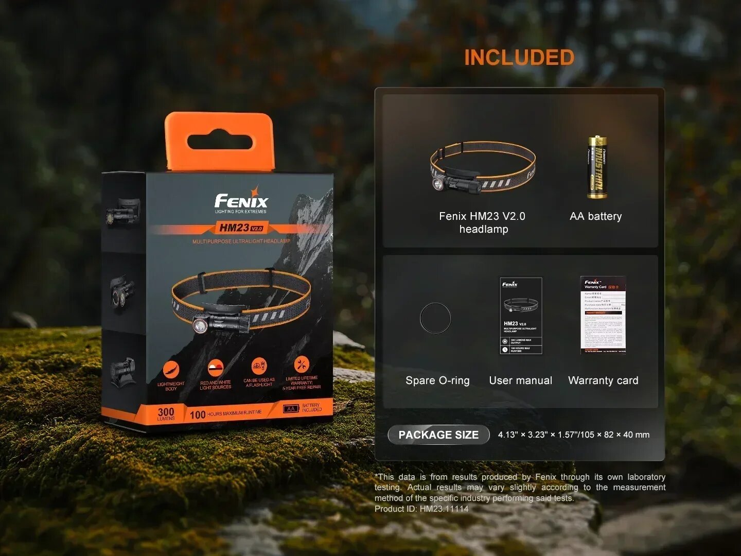 Fenix HM23 V2.0 новая уличная фара для рыбалки, специальная долговечная фара с креплением на голову